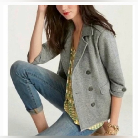 CAbi | Jackets & Coats | Cabi Gray Nautical Knit Jersey Jacket | Poshmark